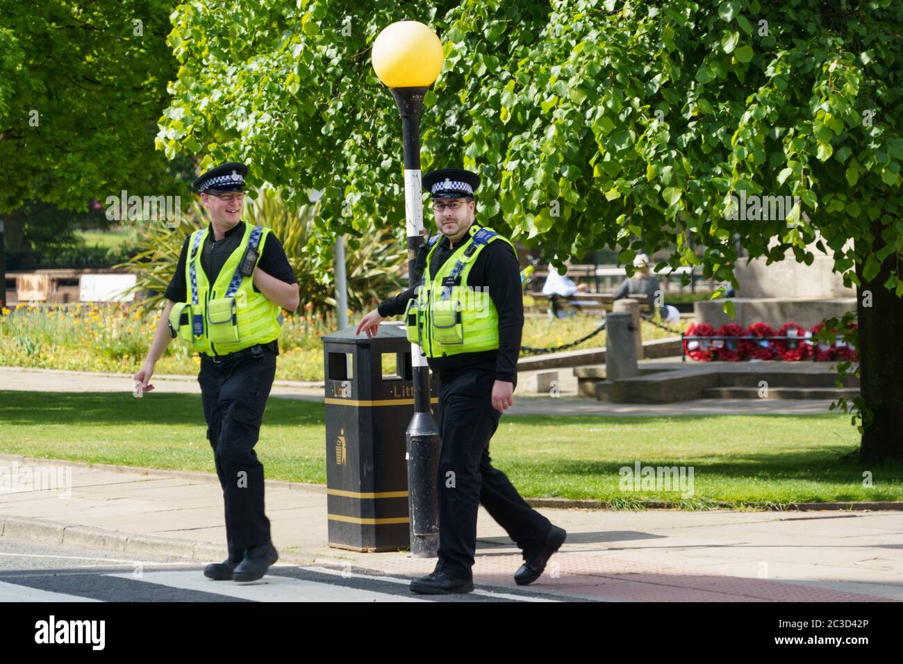 Two Special Constables on duty in Harrogate town centre, North ...