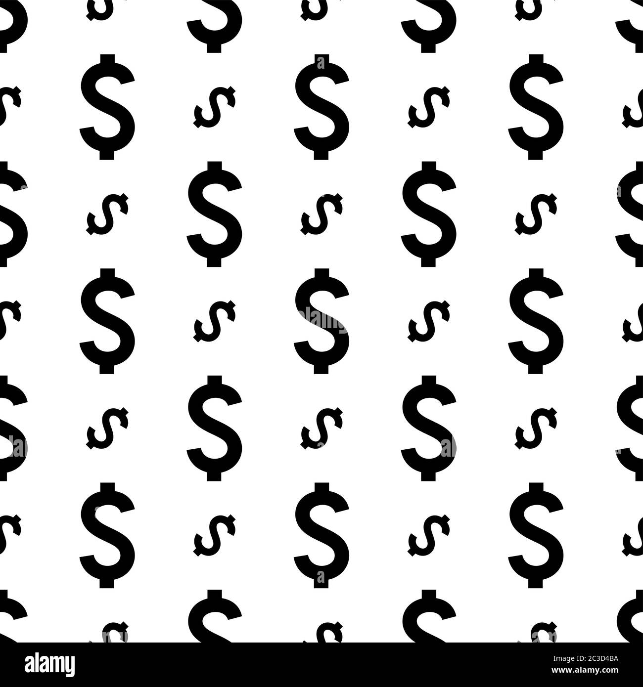 Dollar Sign Seamless Pattern Vector Art Illustration Stock Vector Image ...