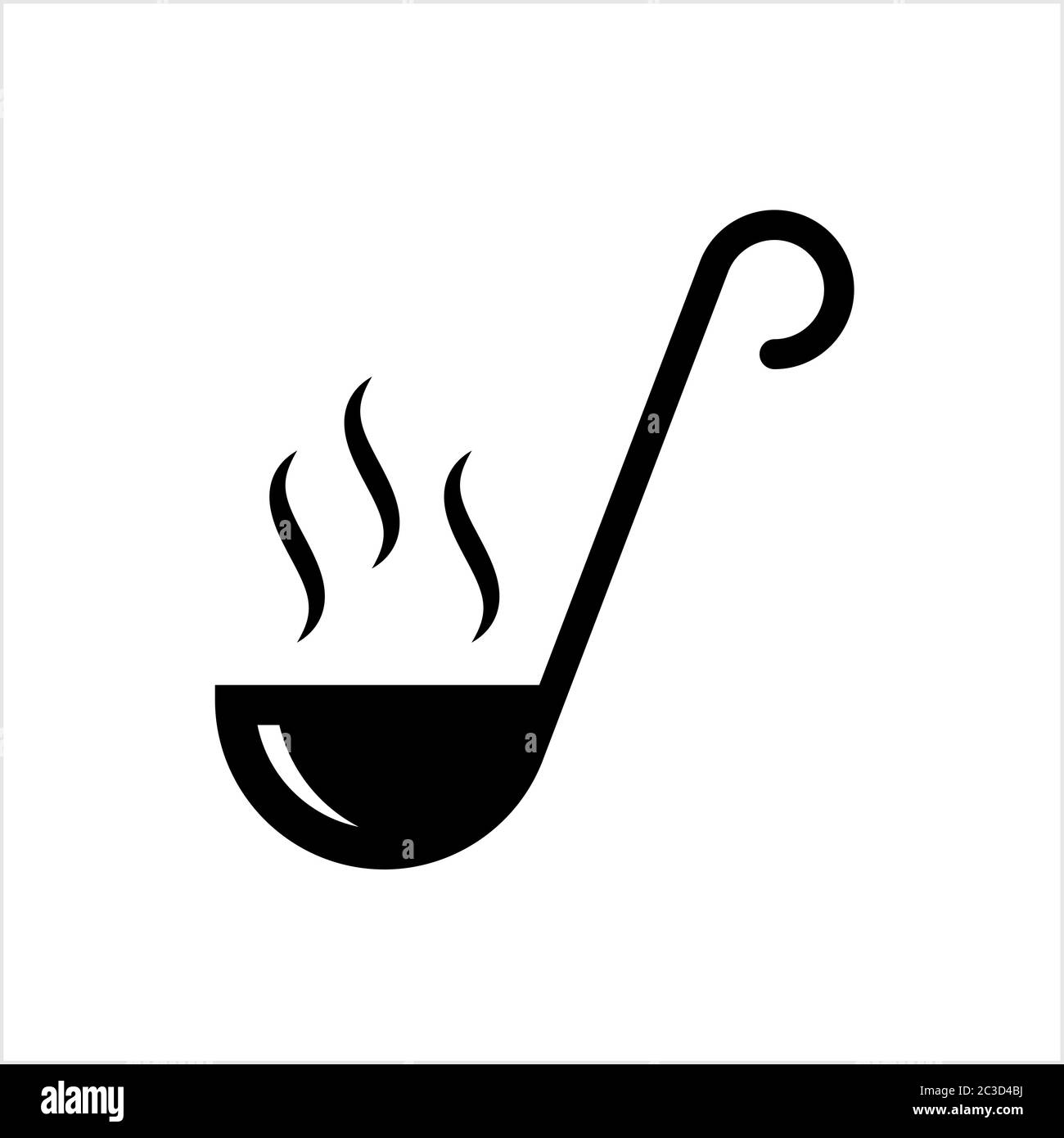Ladle Icon, Ladle Spoon Vector Art Illustration Stock Vector Image ...