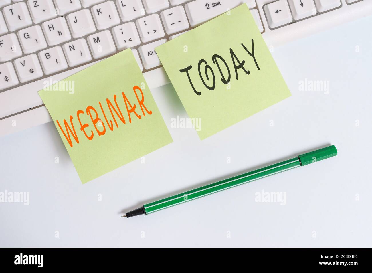 Writing note showing Webinar. Business concept for engaging online ...