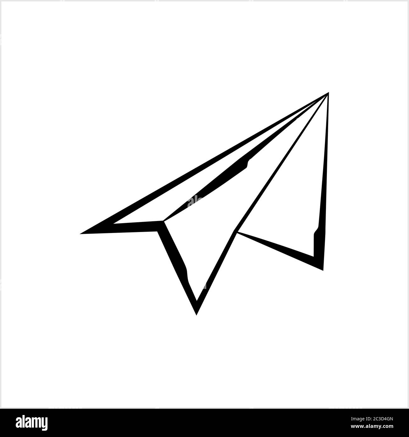 Paper Airplane Icon Vector Art Illustration Stock Vector Image & Art ...