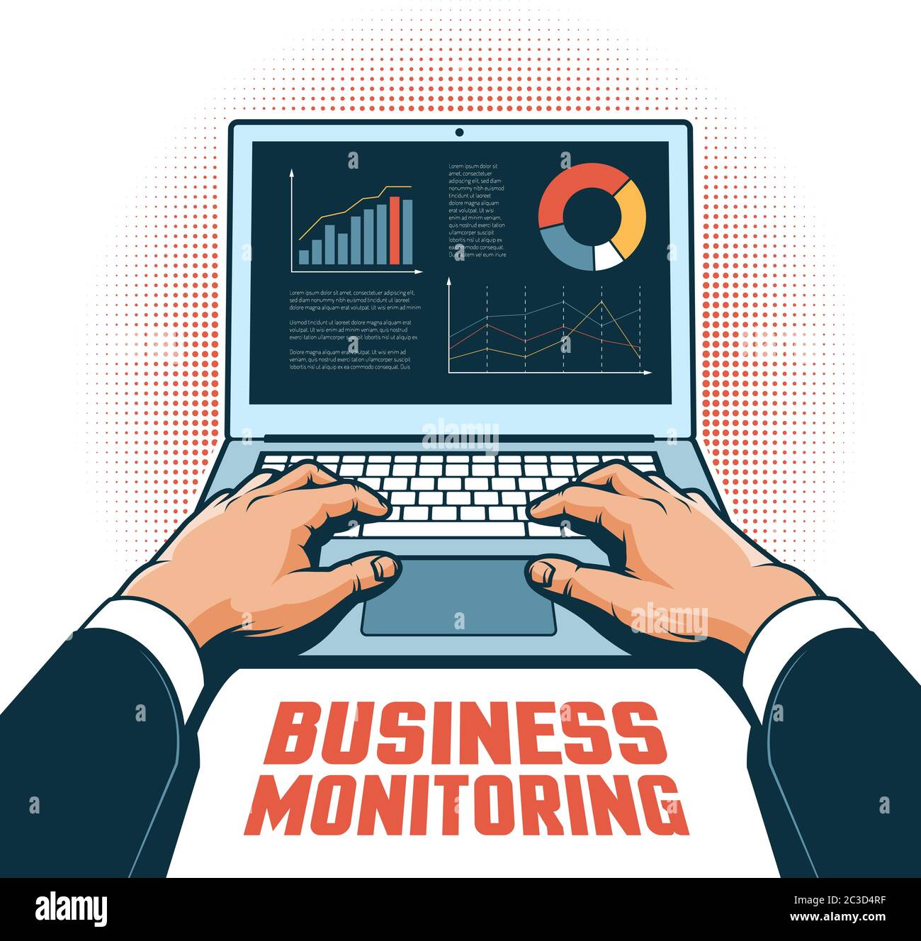 Financial performance on screen Stock Vector Images - Alamy