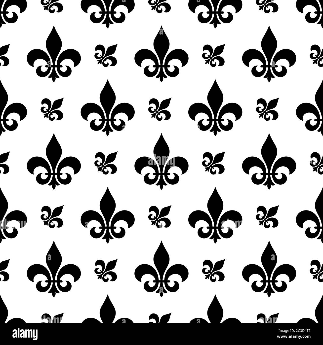 Fleur De Lis Seamless Pattern, Fleur-De-Lys Or Flower-De-Luce, The ...