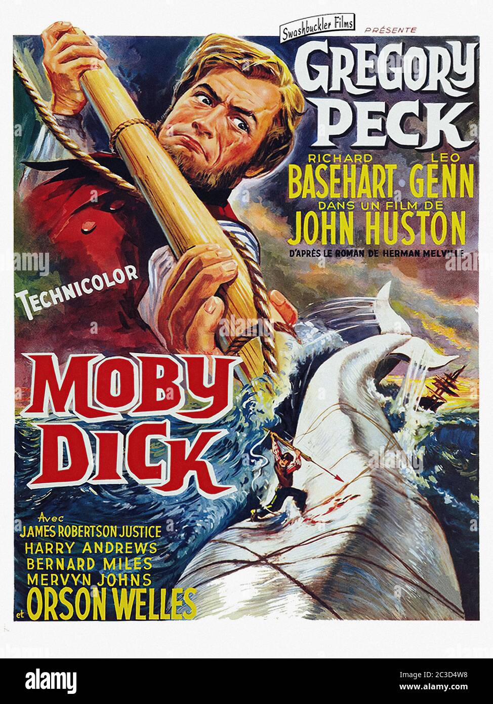 Moby Dick - Vintage Movie Poster Stock Photo - Alamy