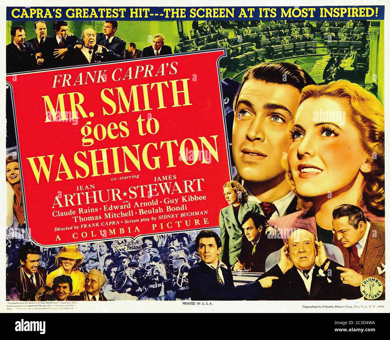 Mr Smith Goes to Washington - Vintage Movie Poster Stock Photo - Alamy