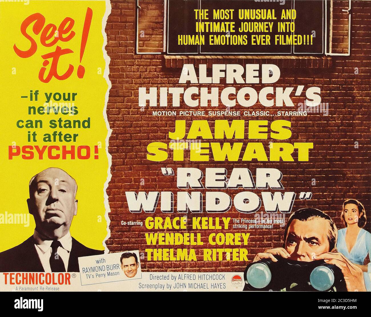 Rear Window - Vintage Movie Poster Stock Photo - Alamy