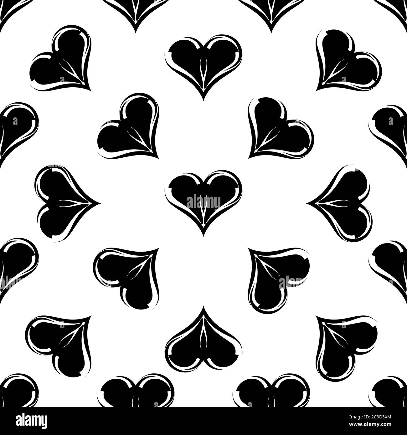 Heart Shape Icon Seamless Pattern Vector Art Illustration Stock Vector ...