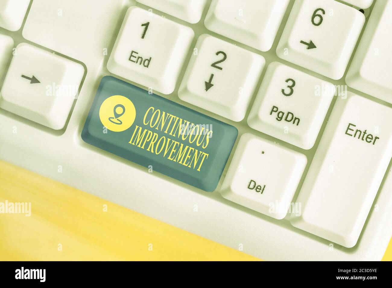 Writing note showing Continuous Improvement. Business concept for ...