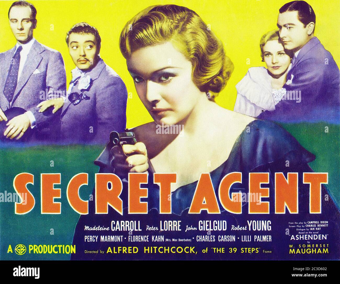 Secret Agent - Vintage Movie Poster Stock Photo - Alamy