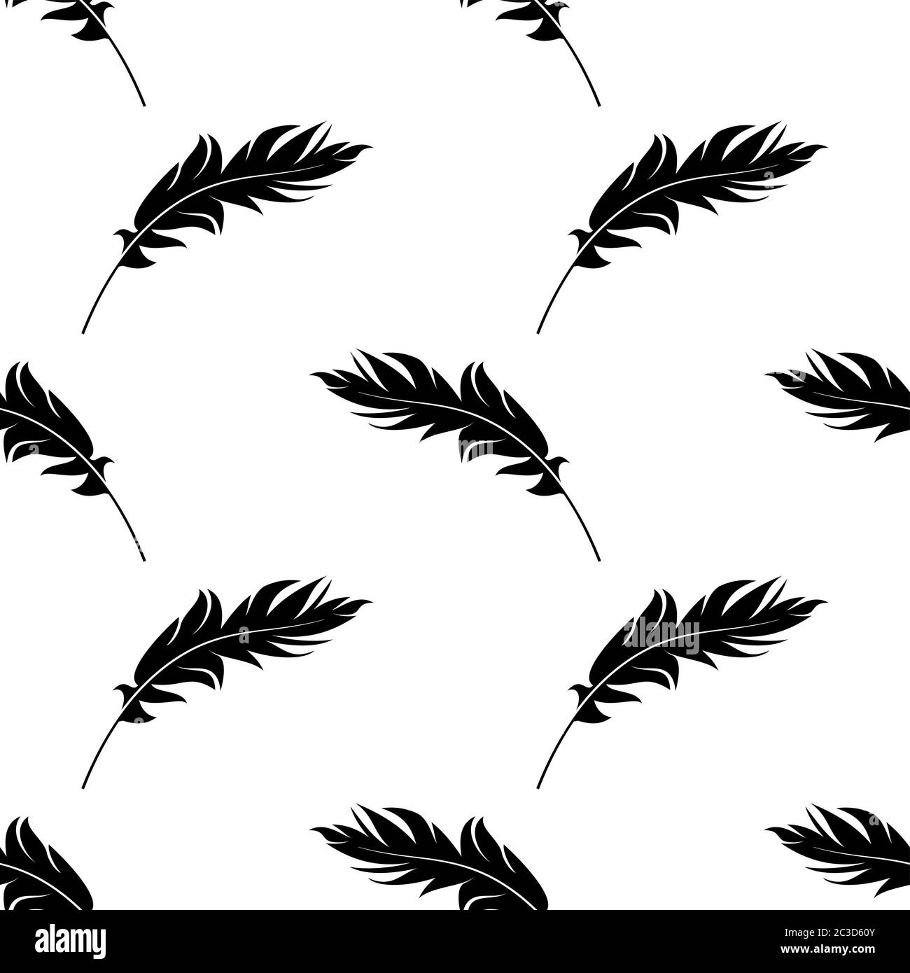 Feather Icon Seamless Pattern Vector Art Illustration Stock Vector ...