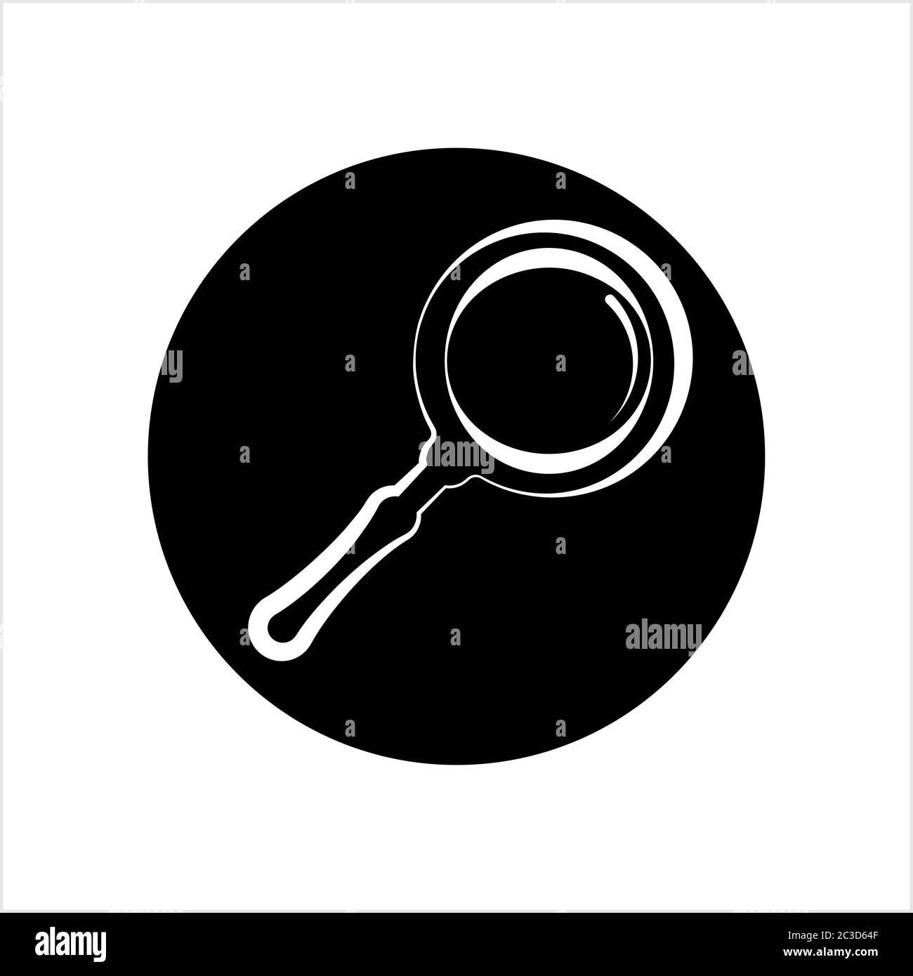 Magnifier Icon, Magnify Glass, Lens Icon Vector Art Illustration Stock ...