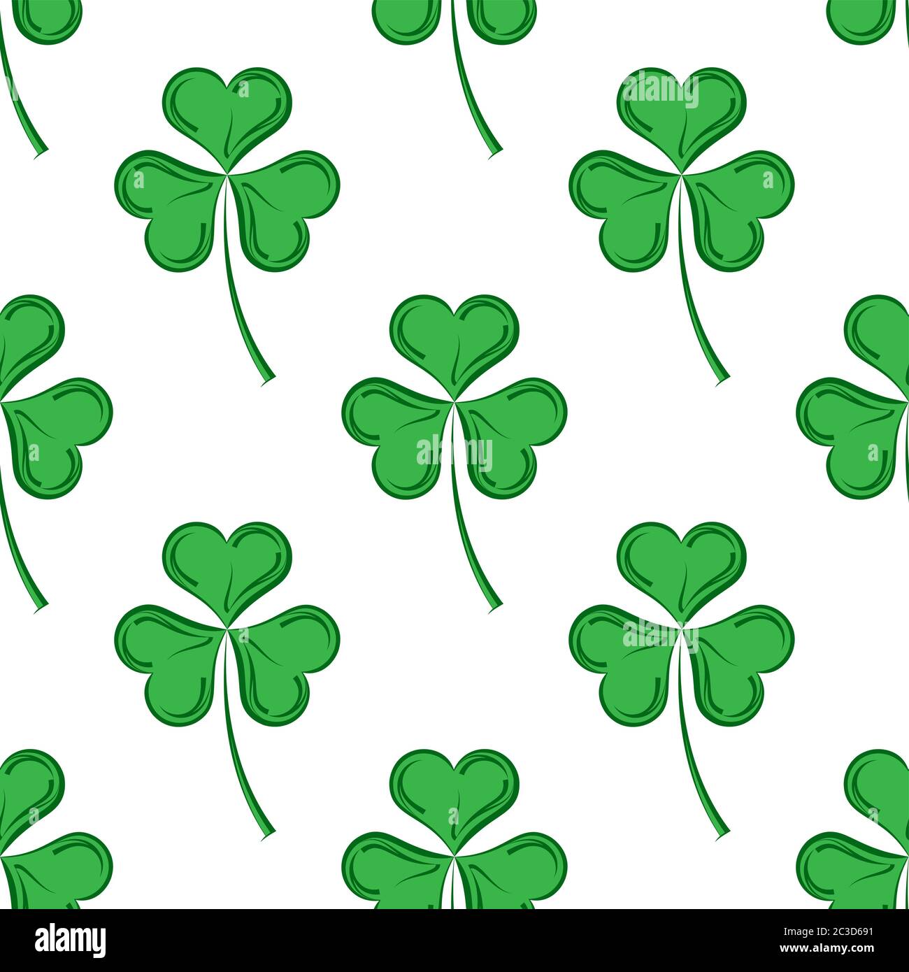 Shamrock Three Leaf Clover Seamless Pattern Vector Art Illustration Stock Vector Image & Art - Alamy