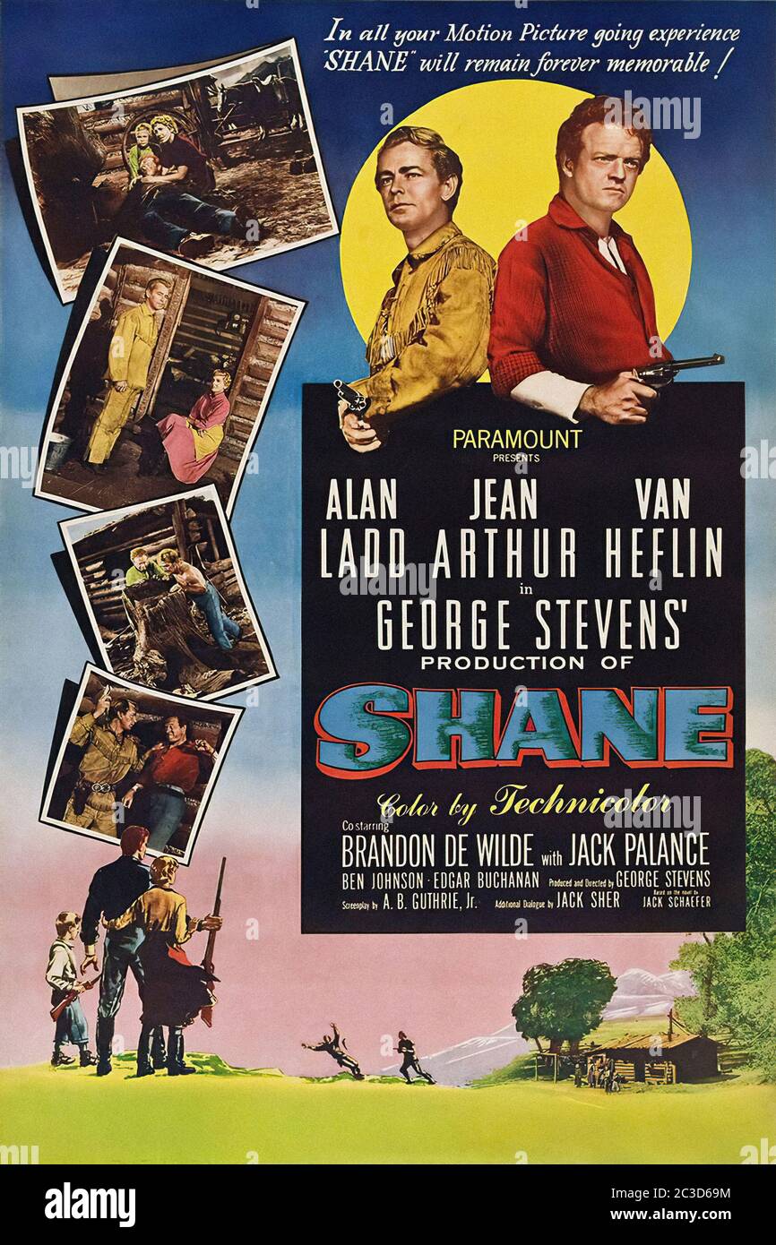 Shane - Vintage Movie Poster Stock Photo - Alamy