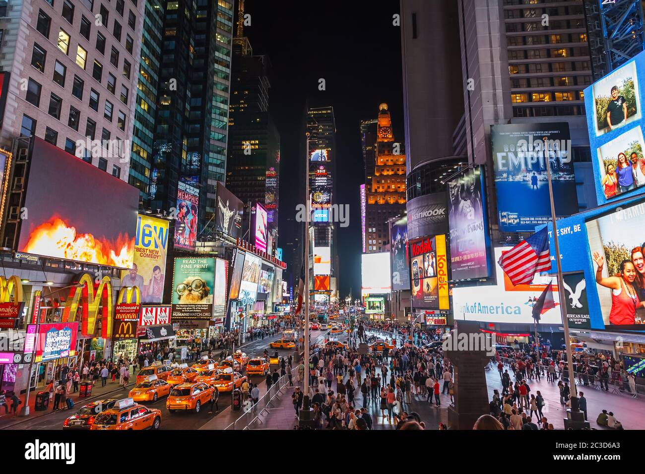 Times square at night Stock Photo - Alamy