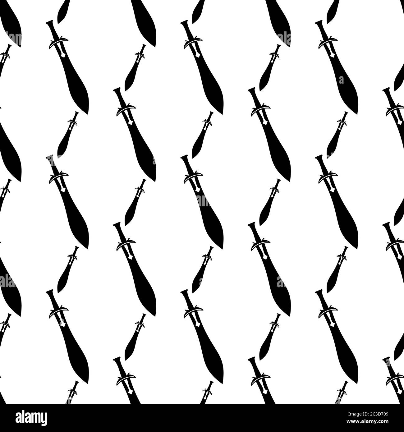 Sword Icon Seamless Pattern, Sword Vector Art Illustration Stock Vector ...