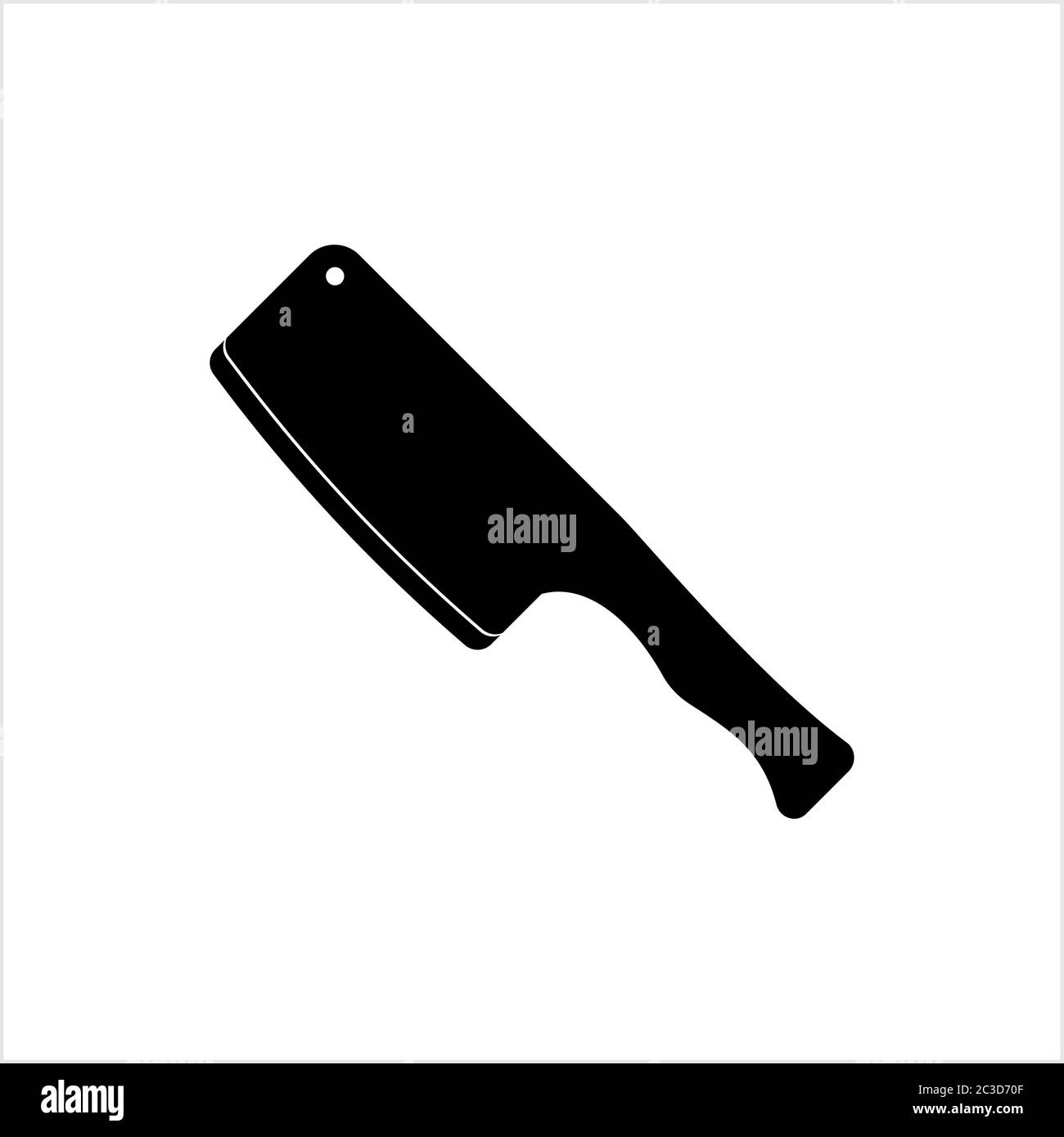 Meat Chopper Icon, Knife Vector Art Illustration Stock Vector Image ...