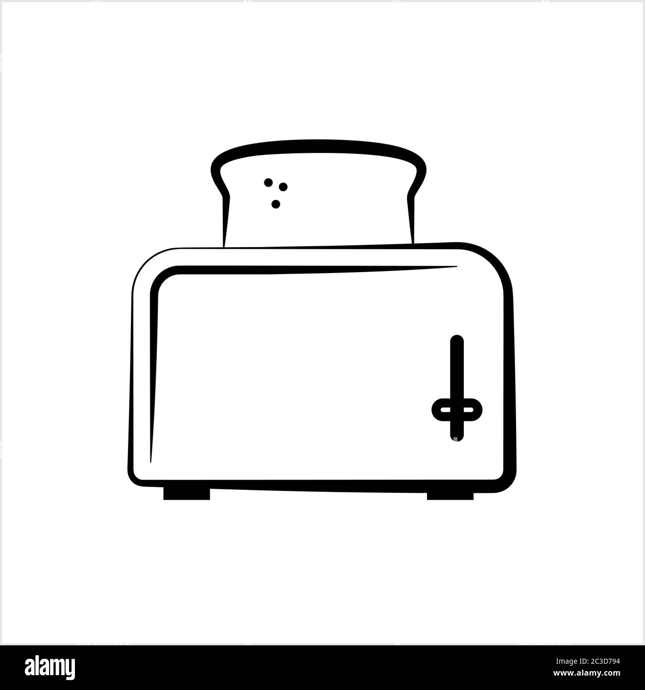 Toaster Icon, Toaster Vector Art Illustration Stock Vector Image & Art ...