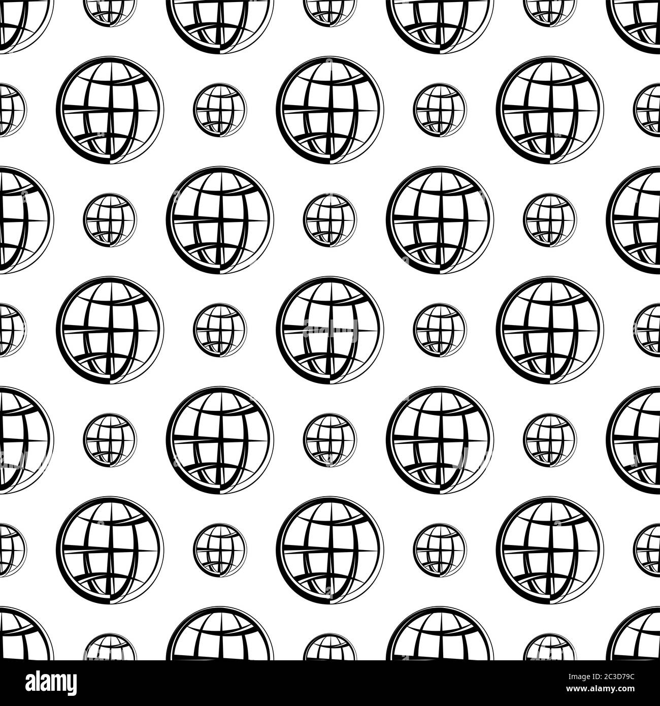 Globe Icon Seamless Pattern Vector Art Illustration Stock Vector Image ...