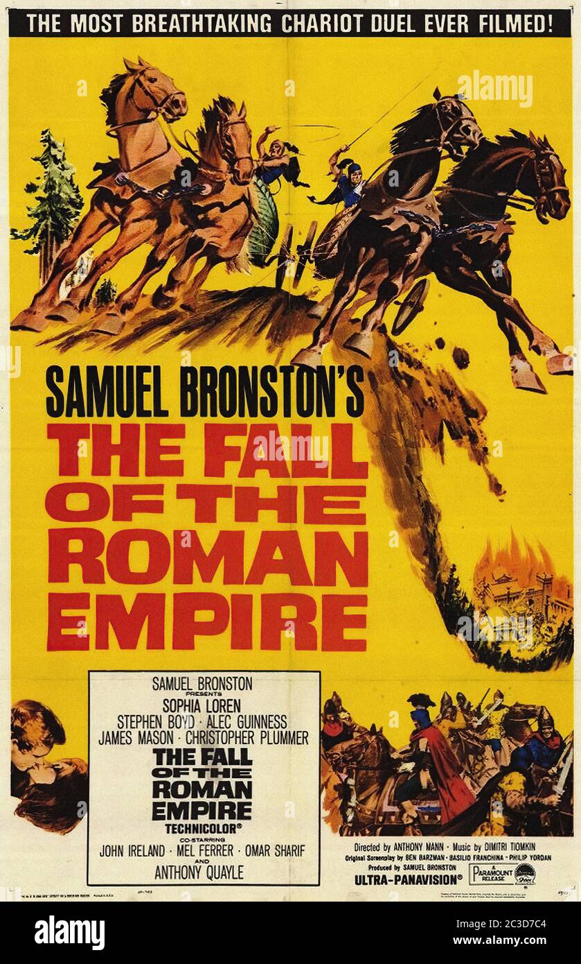 The Fall of the Roman Empire - Vintage Movie Poster Stock Photo - Alamy