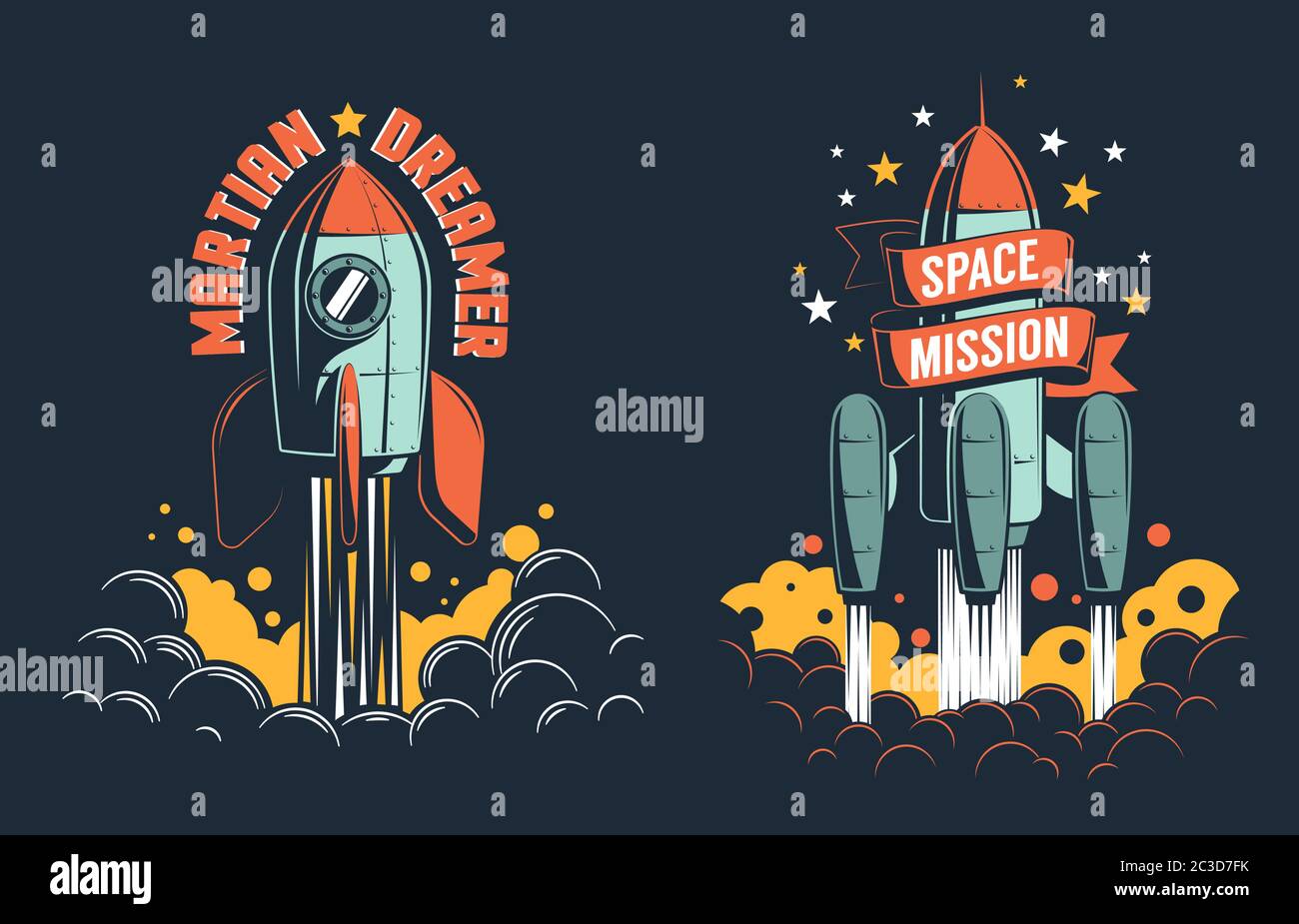 Vintage Rocket Vector