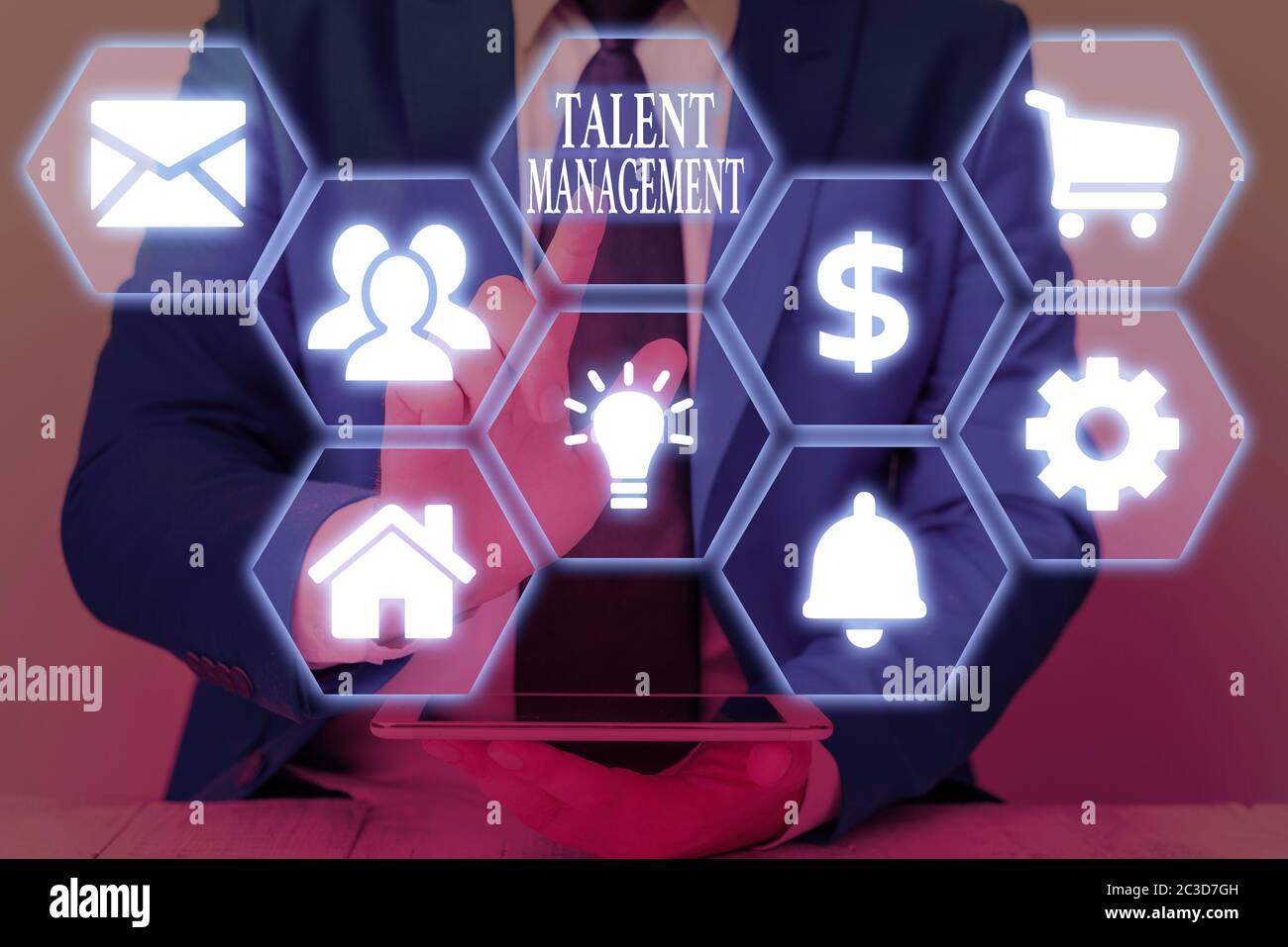 Writing note showing Talent Management. Business concept for develop ...