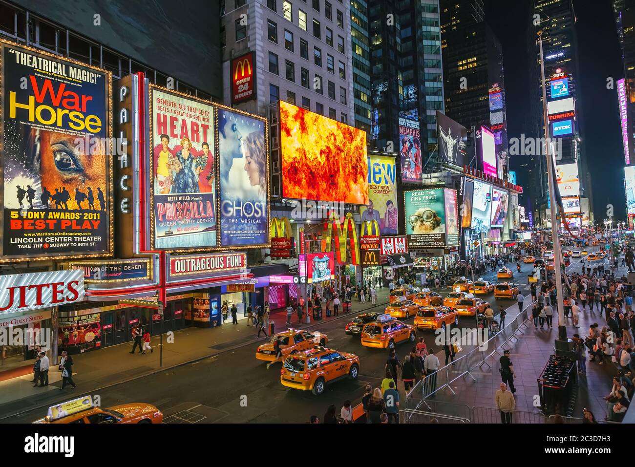 Times square at night Stock Photo - Alamy
