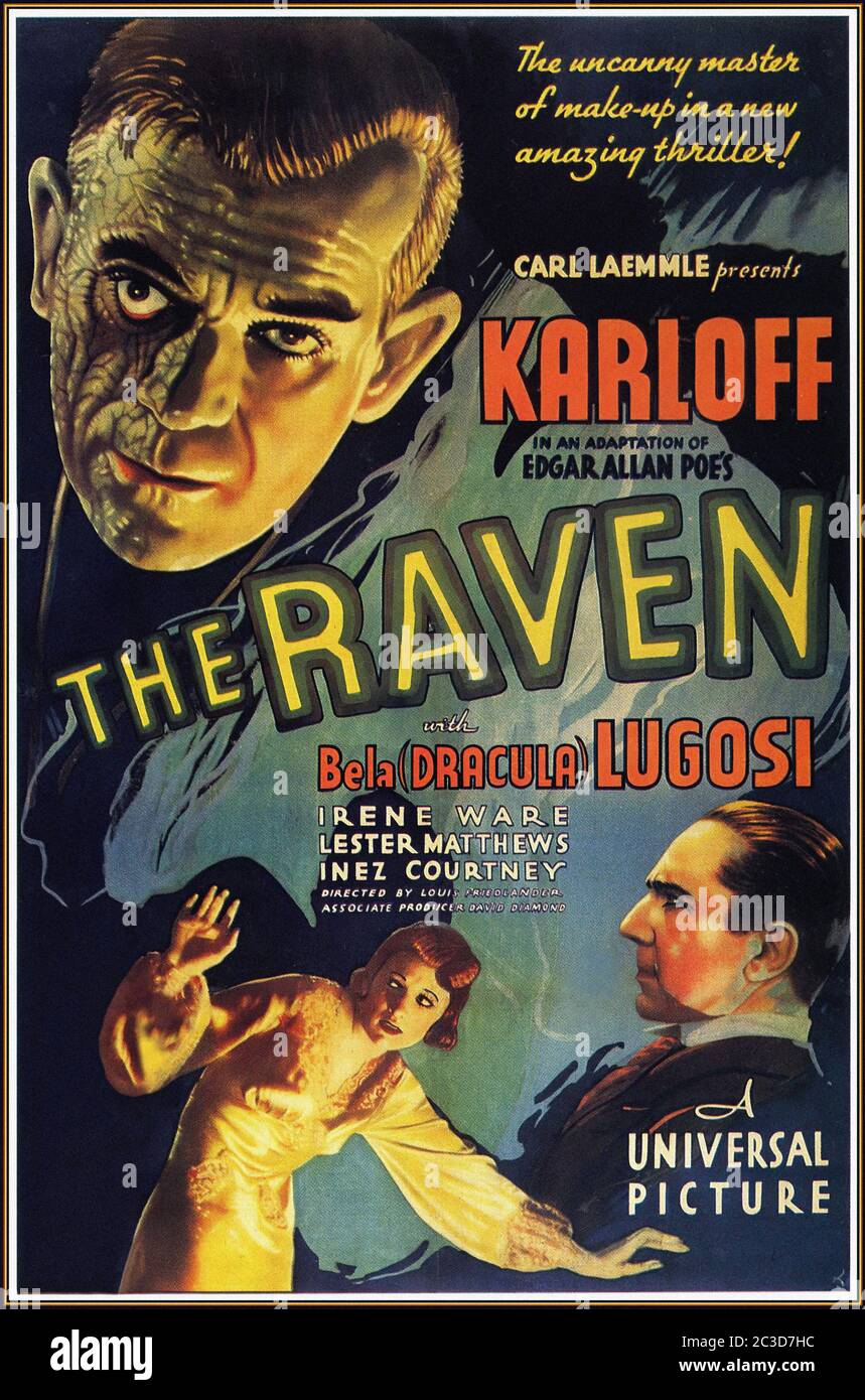 The Raven - Vintage Movie Poster Stock Photo - Alamy