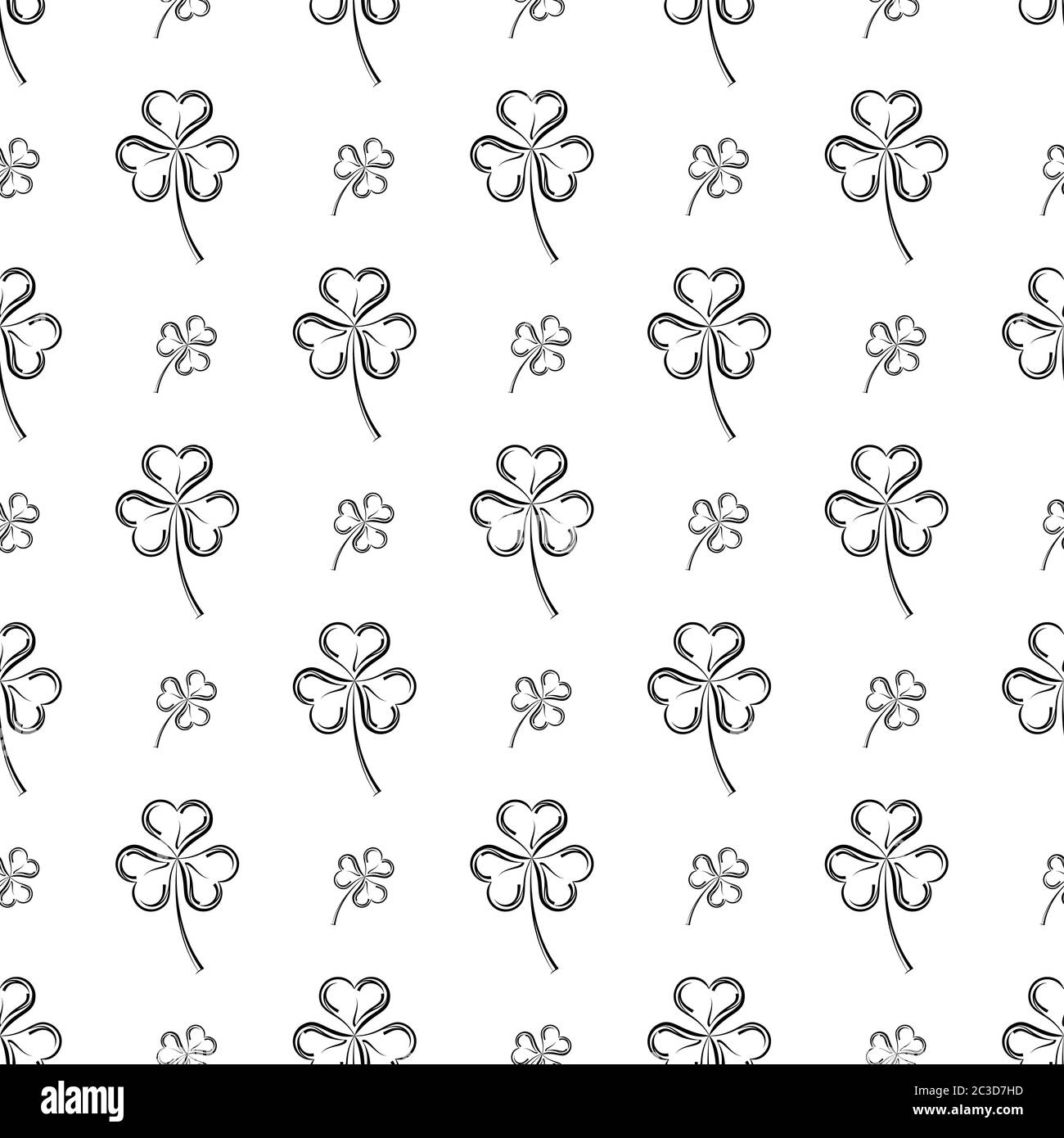 Shamrock Three Leaf Clover Seamless Pattern Vector Art Illustration Stock Vector Image & Art - Alamy