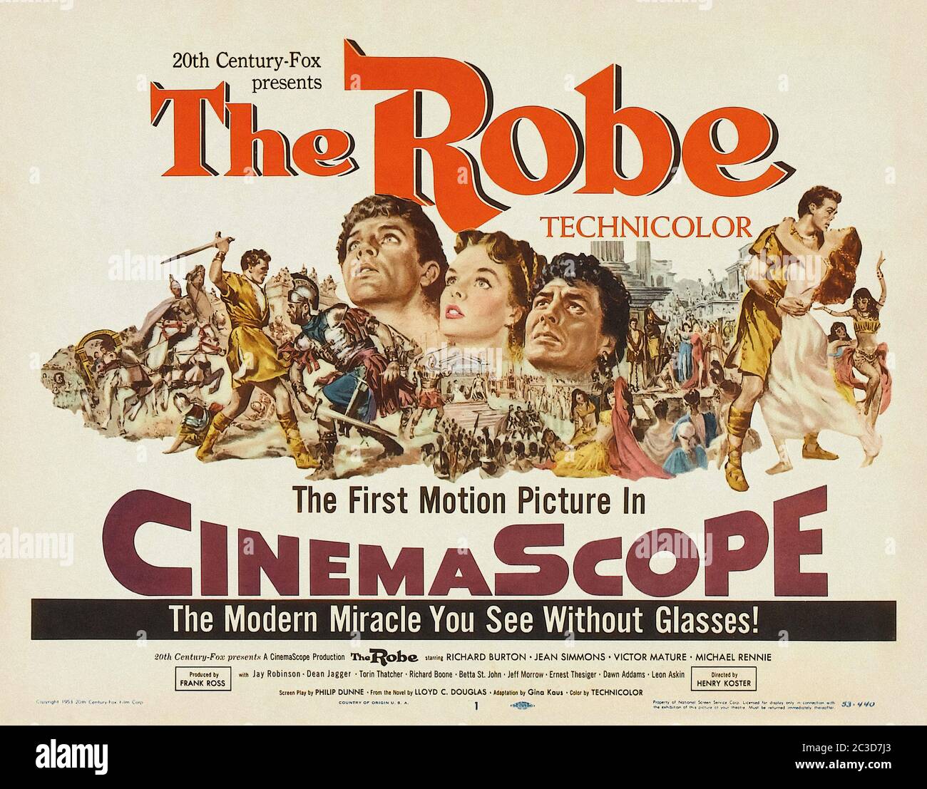 The Robe - Vintage Movie Poster Stock Photo - Alamy