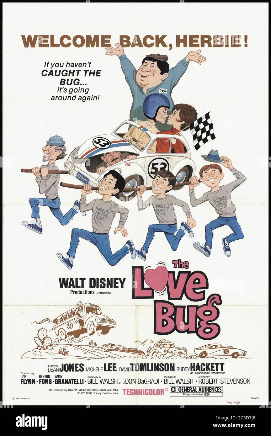 The Love Bug - Vintage Movie Poster Stock Photo - Alamy