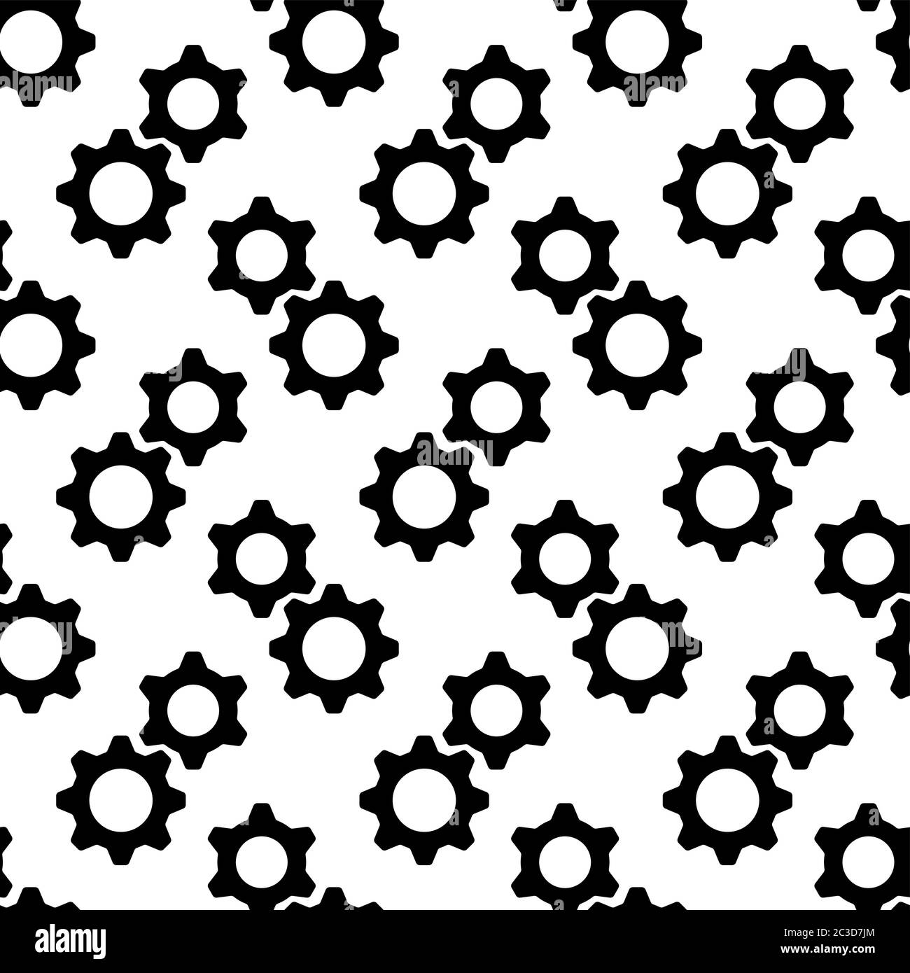 Setting Icon Seamless Pattern, Gear, User Preference Setting Vector Art ...