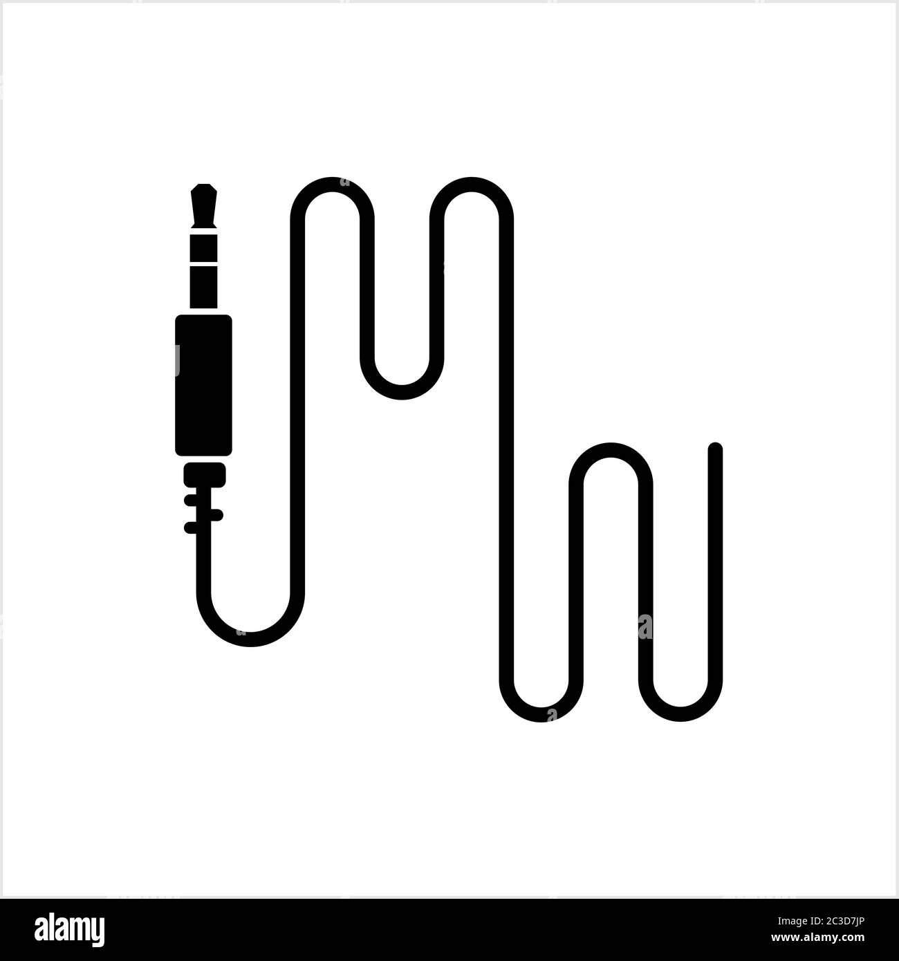 Jack isolated white plug black male Stock Vector Images - Alamy