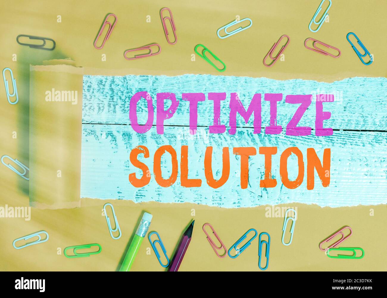 Text sign showing Optimize Solution. Business photo text process of ...