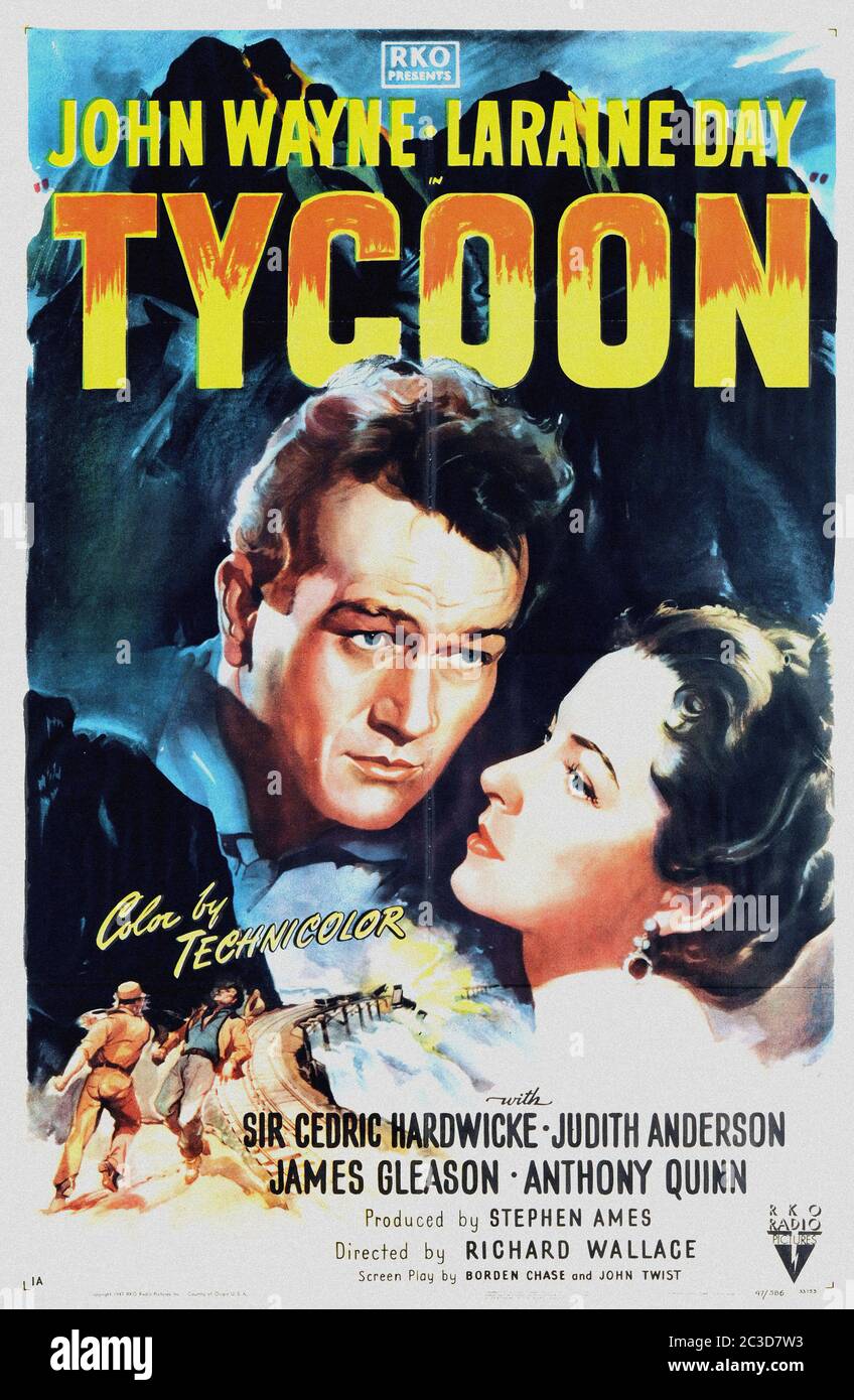 Tycoon - Vintage Movie Poster Stock Photo - Alamy