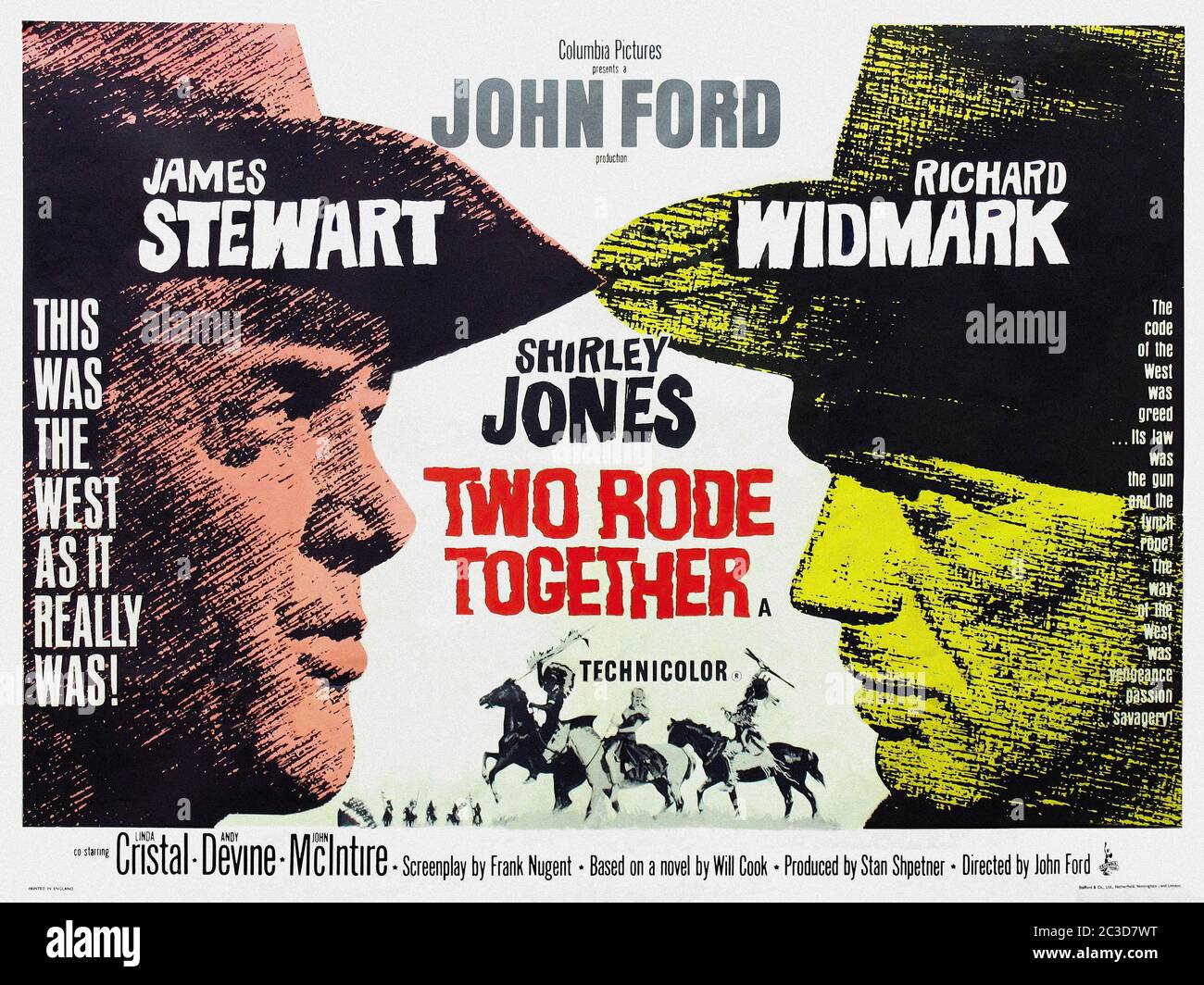Two Rode Together - Vintage Movie Poster Stock Photo - Alamy