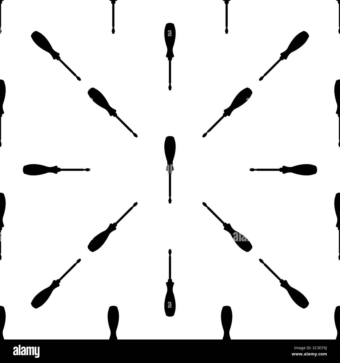 Screwdriver Icon Seamless Pattern, A Tool For Turning (Driving Or ...