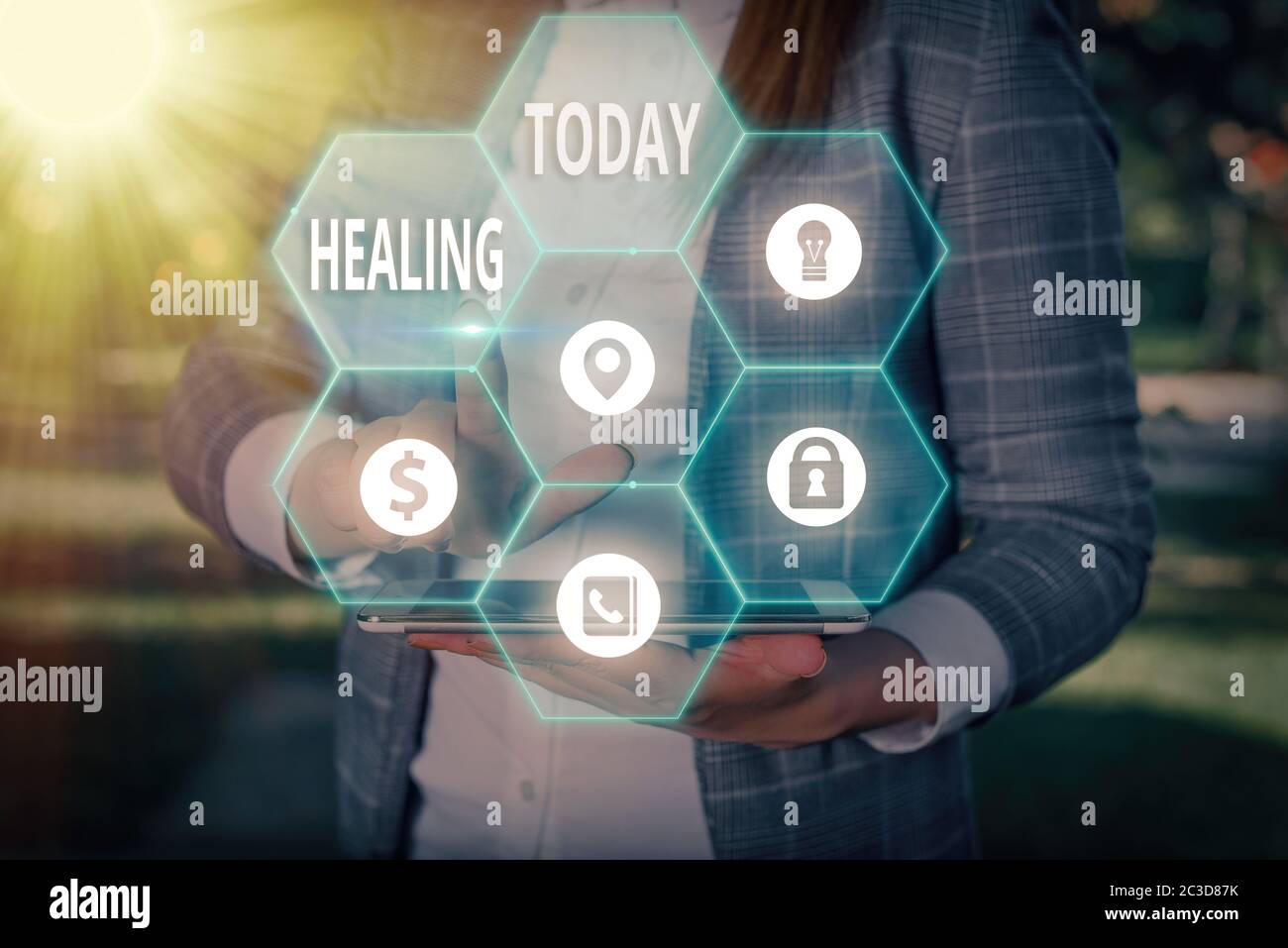 Text sign showing Healing. Business photo showcasing process of the ...