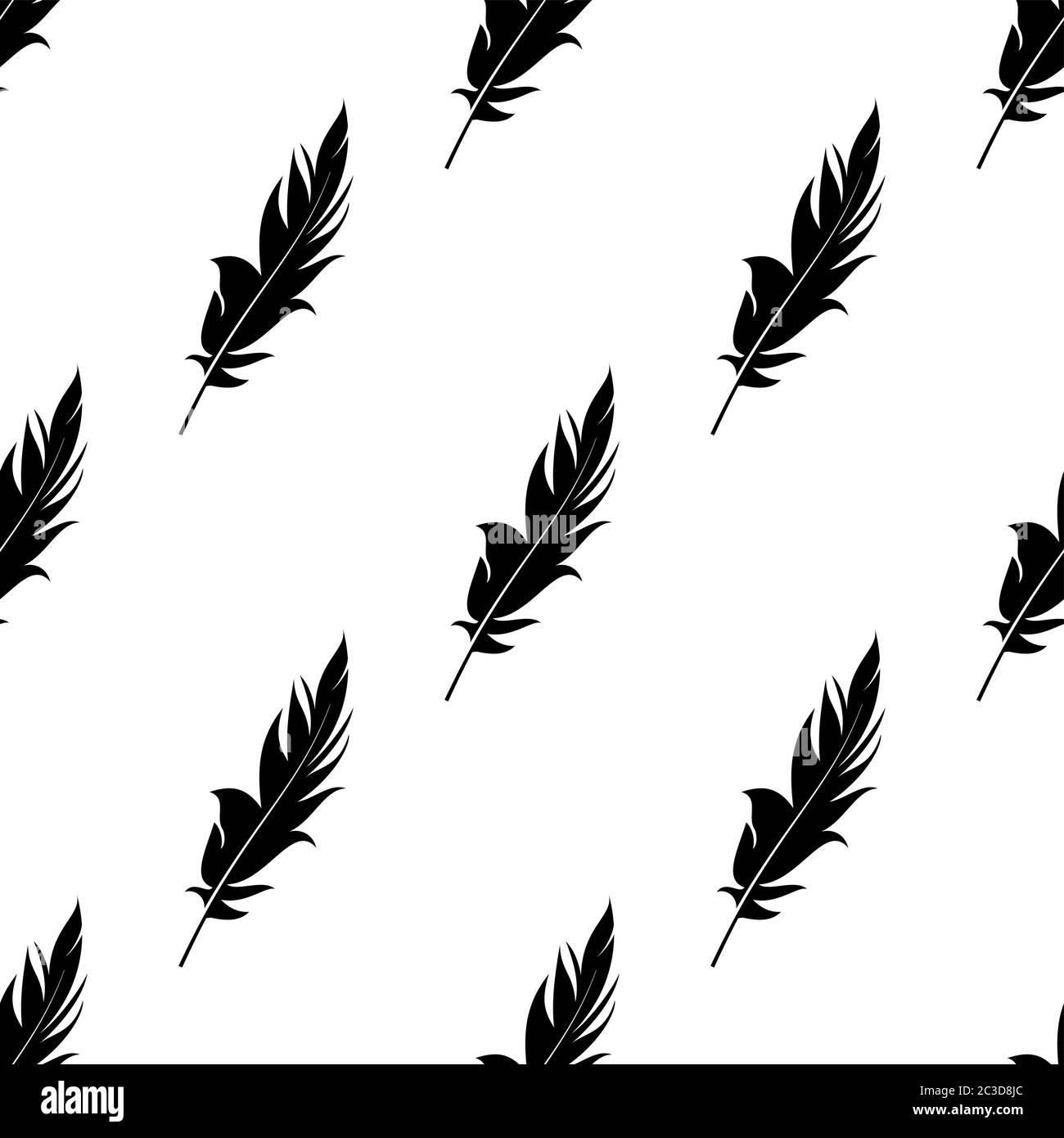 Feather Icon Seamless Pattern Vector Art Illustration Stock Vector ...
