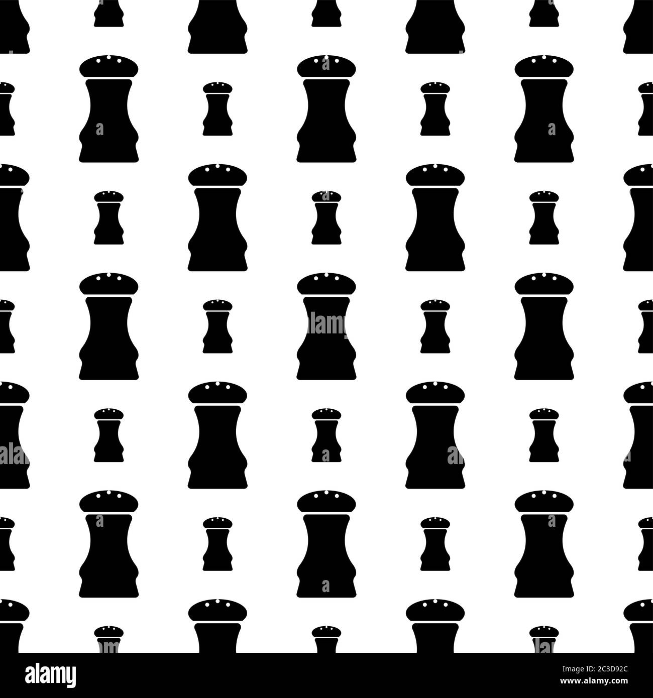 Salt And Pepper Shaker Icon Seamless Pattern Vector Art Illustration ...
