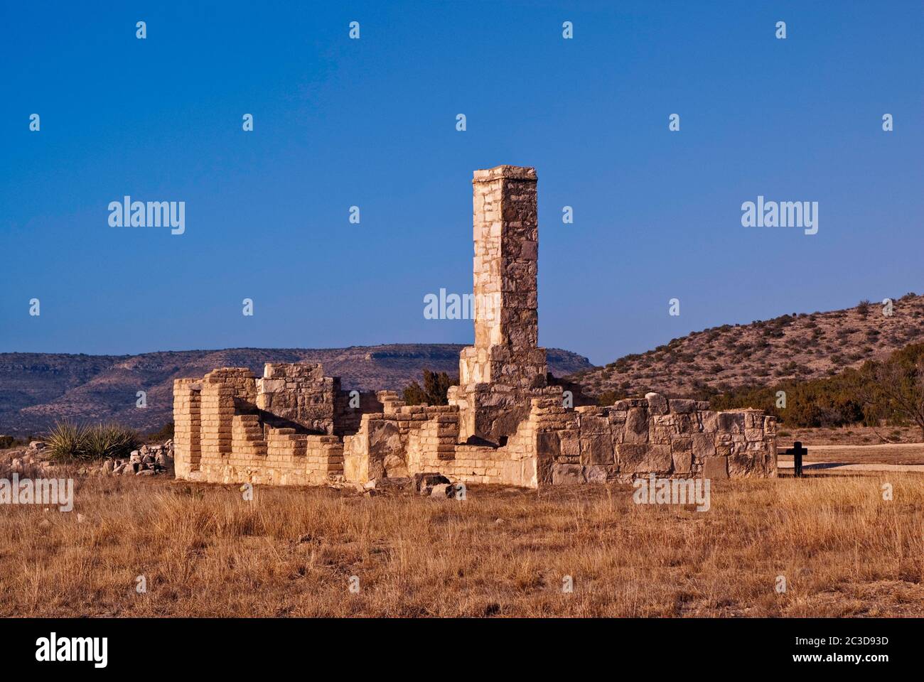 Ruins of soldiers quarters at Fort Lancaster State Historic Site ...