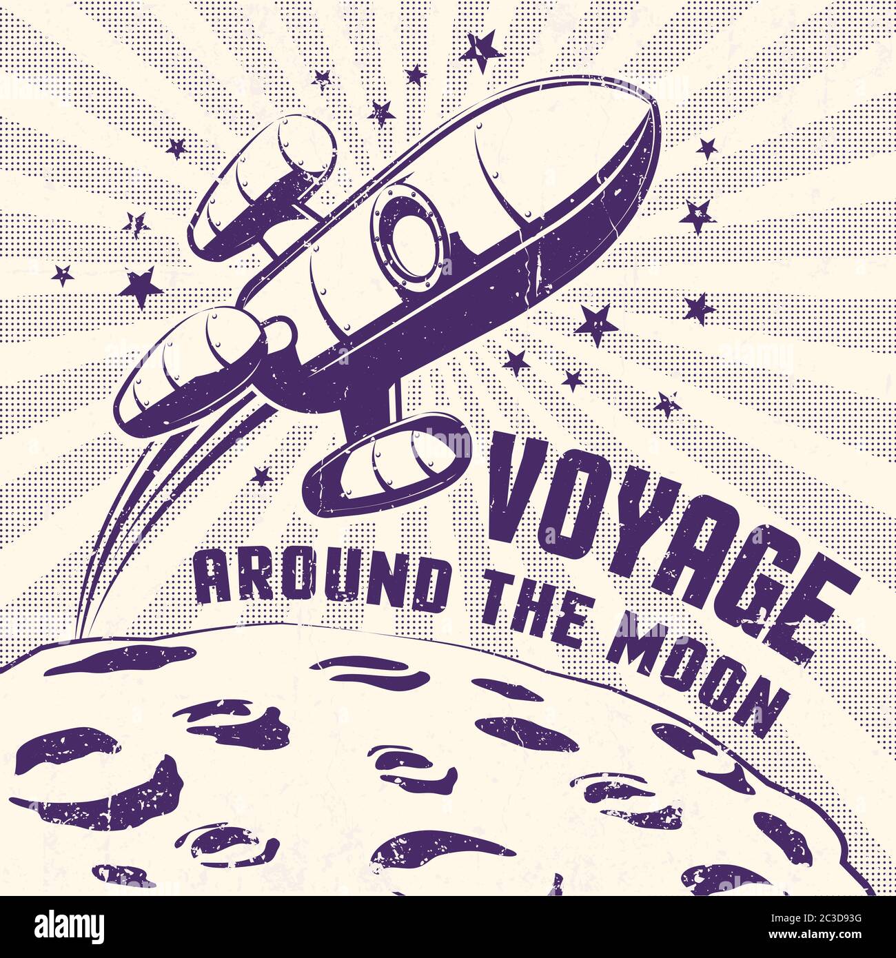 Rocket ship moon hi-res stock photography and images - Alamy