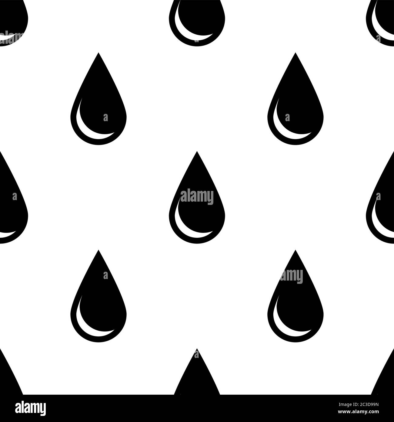 Drop Icon Seamless Pattern Vector Art Illustration Stock Vector Image ...