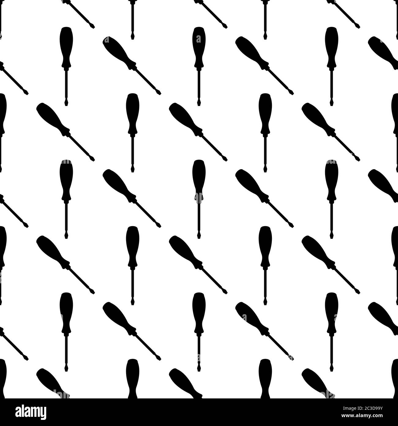 Screwdriver Icon Seamless Pattern, A Tool For Turning (Driving Or ...