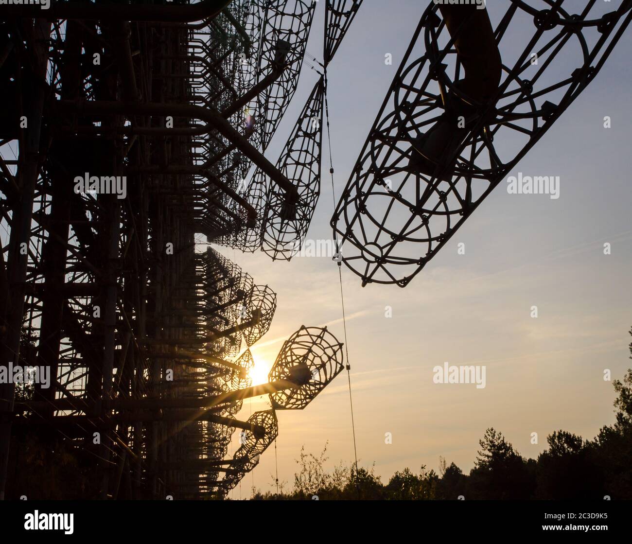 secret army antenna in the forest in Chernobyl Stock Photo - Alamy