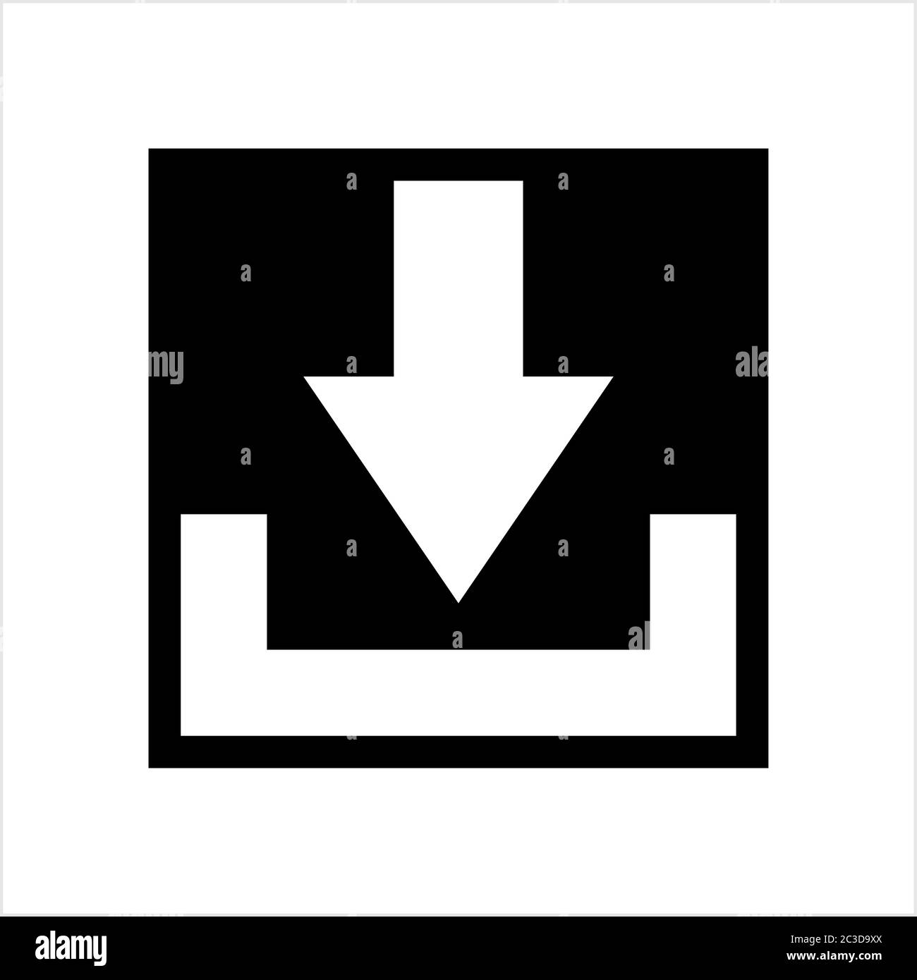 Download Icon, Download Vector Art Illustration Stock Vector Image ...