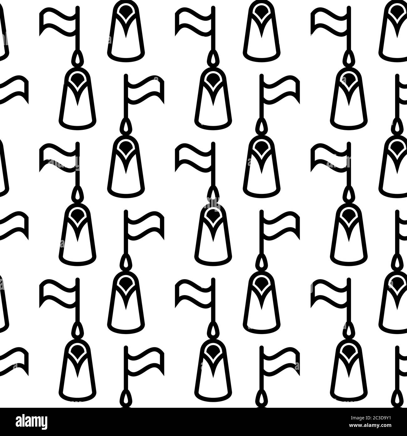 Buoy Icon Seamless Pattern, Float Buoy Icon Vector Art Illustration ...