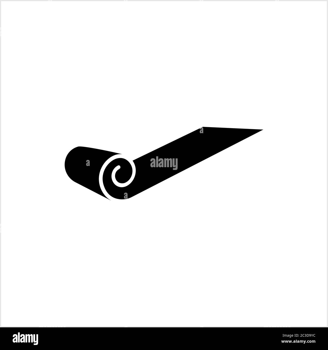 Roll Icon, Mat, Rug, Carpet Or Paper Roll Icon Of Anything, Vector Art ...