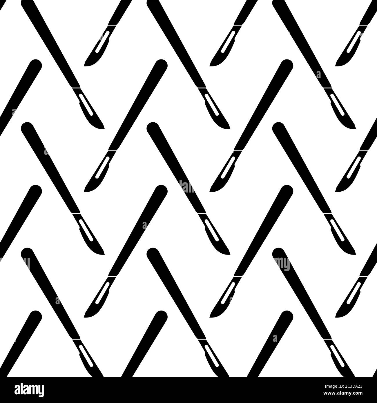 Surgical Scalpel Icon Seamless Pattern Vector Art Illustration Stock ...