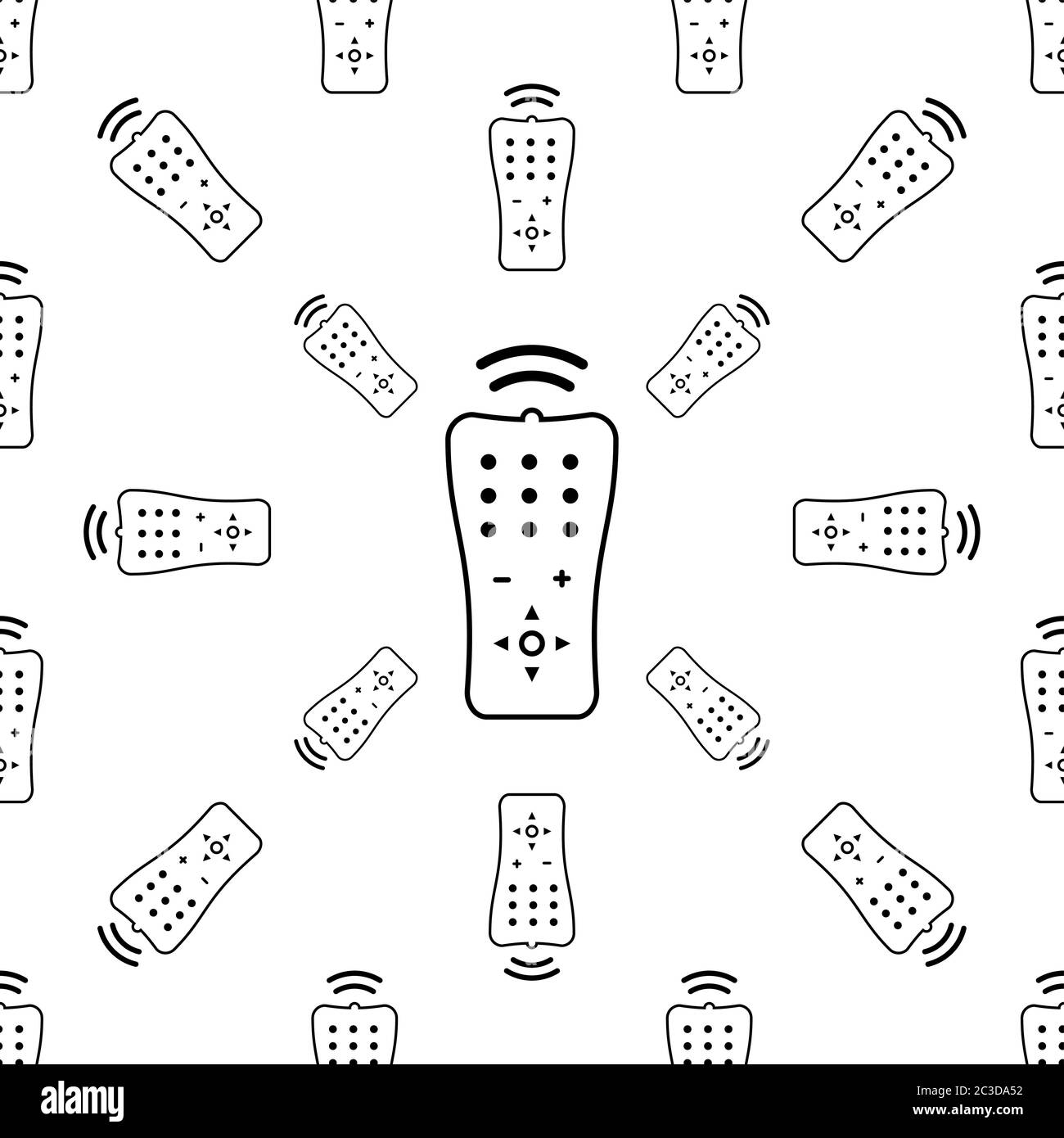Remote Icon Seamless Pattern, Remote Vector Art Illustration Stock ...