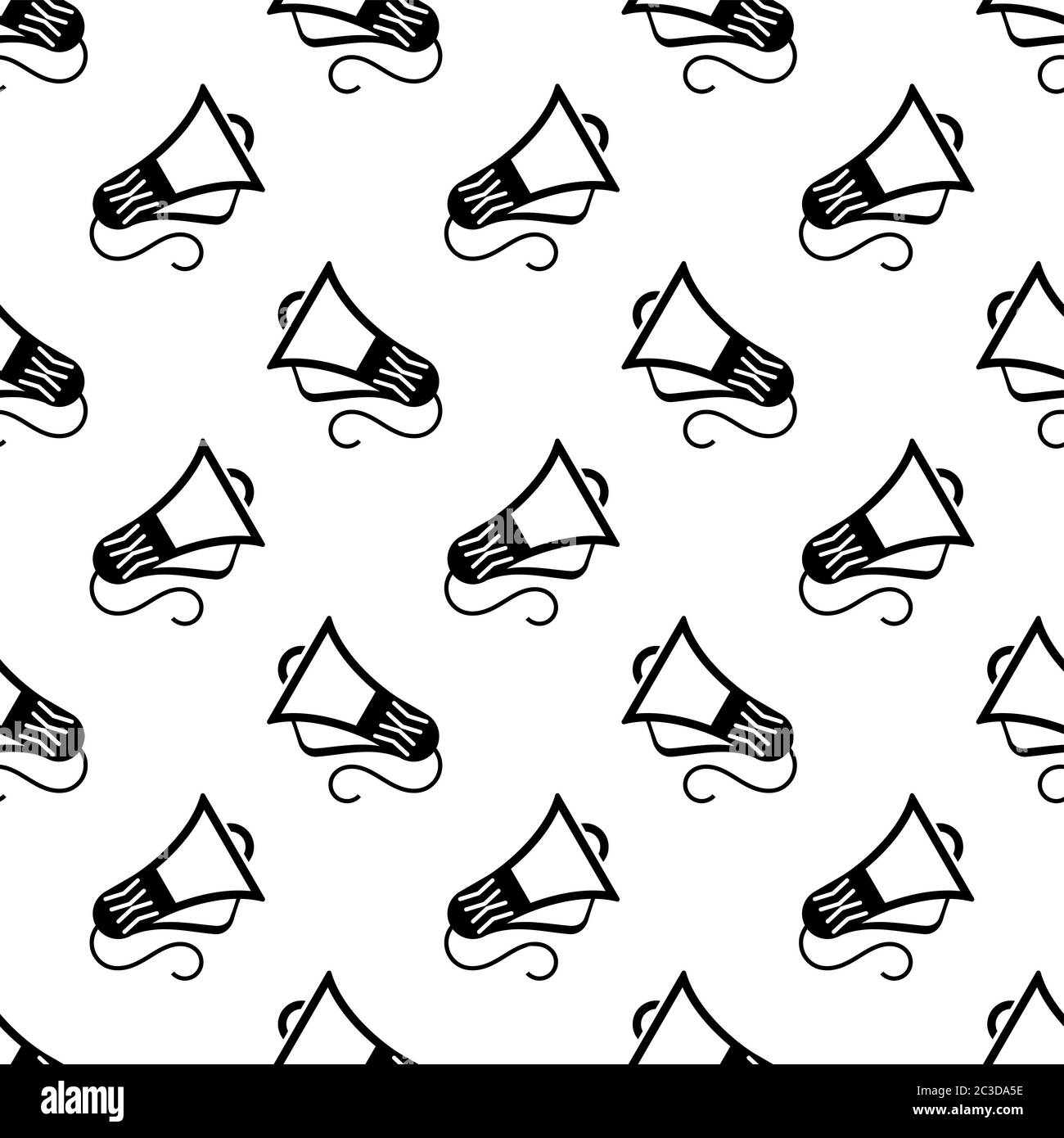 Megaphone Icon Seamless Pattern, Megaphone Vector Art Illustration ...